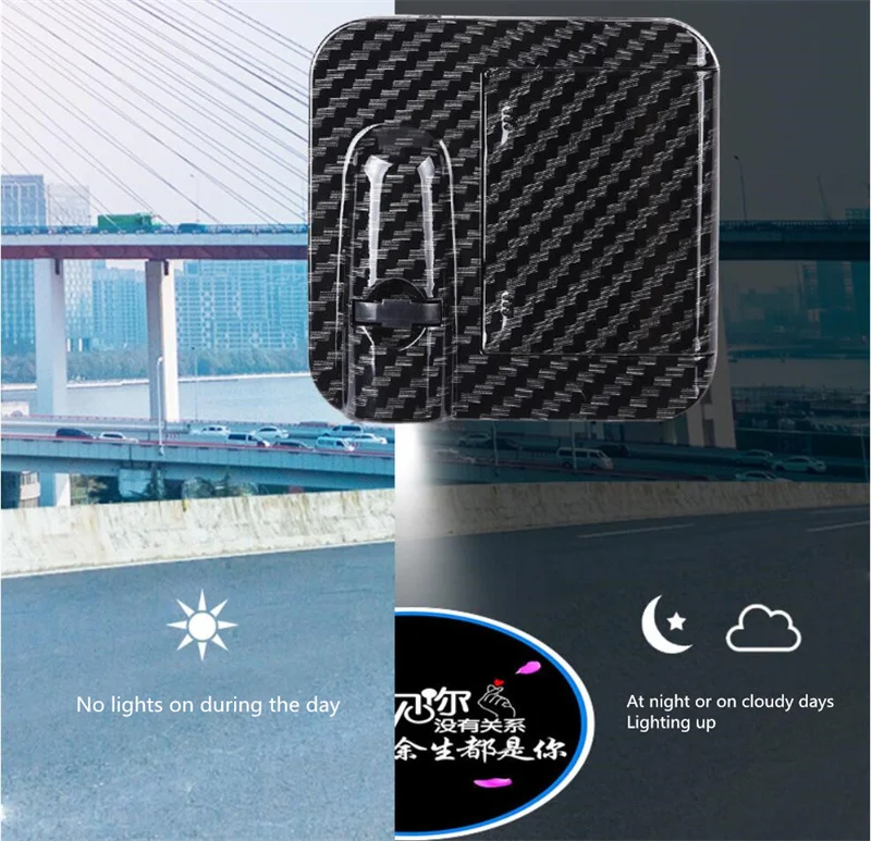 Customize Car Logo Carbon Fibre Wireless Safety Anti-collision ...