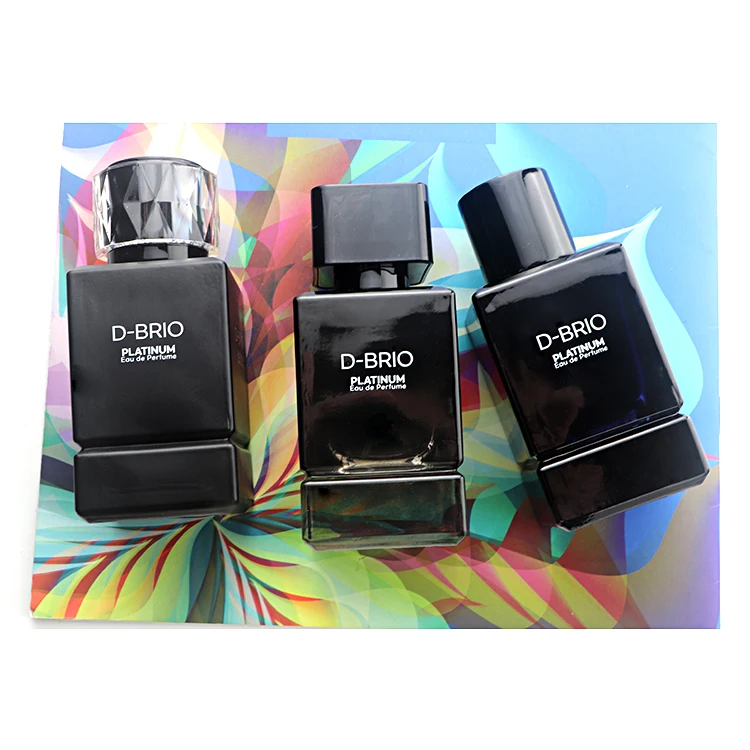 Luxury Customized Matt Black Square Perfume Bottle 50ml Heavy Thick ...