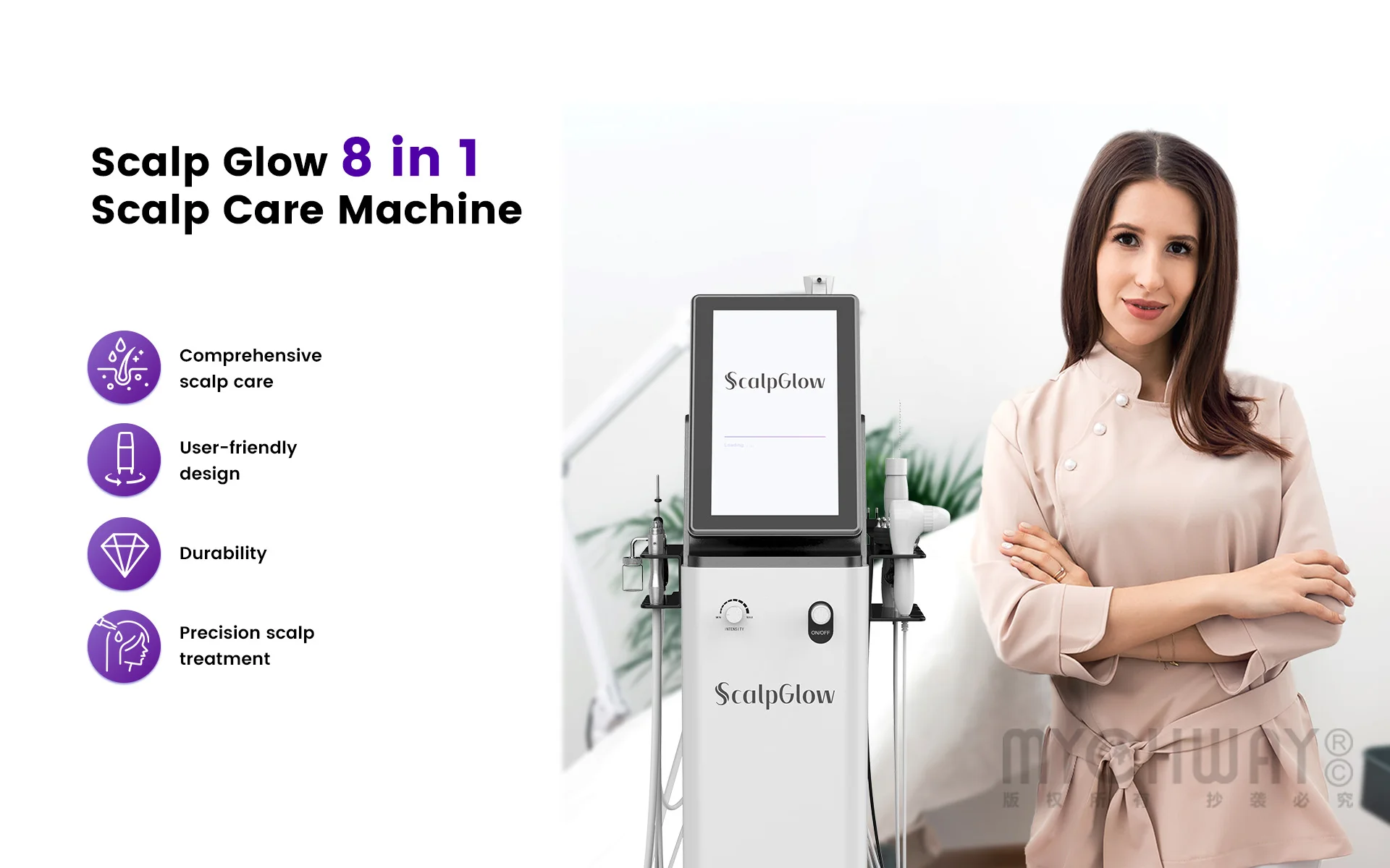 Scalp Glow 8 in 1 Head Spa Bubble Spa Scalp Machine