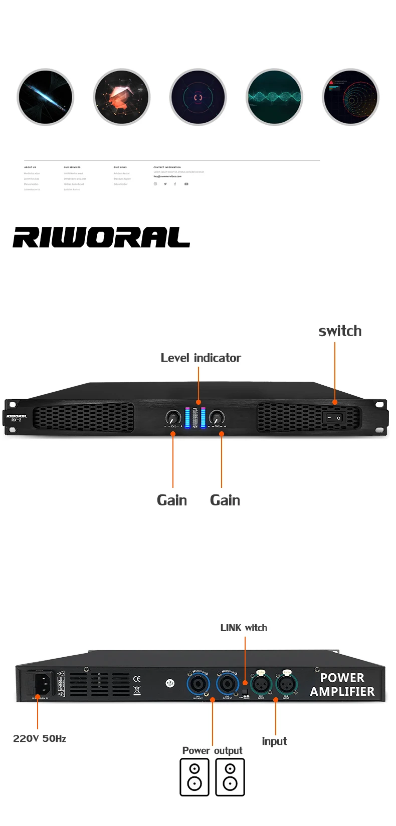 RA4 Power Amplifier - 1000W Professional Amplifier Stage