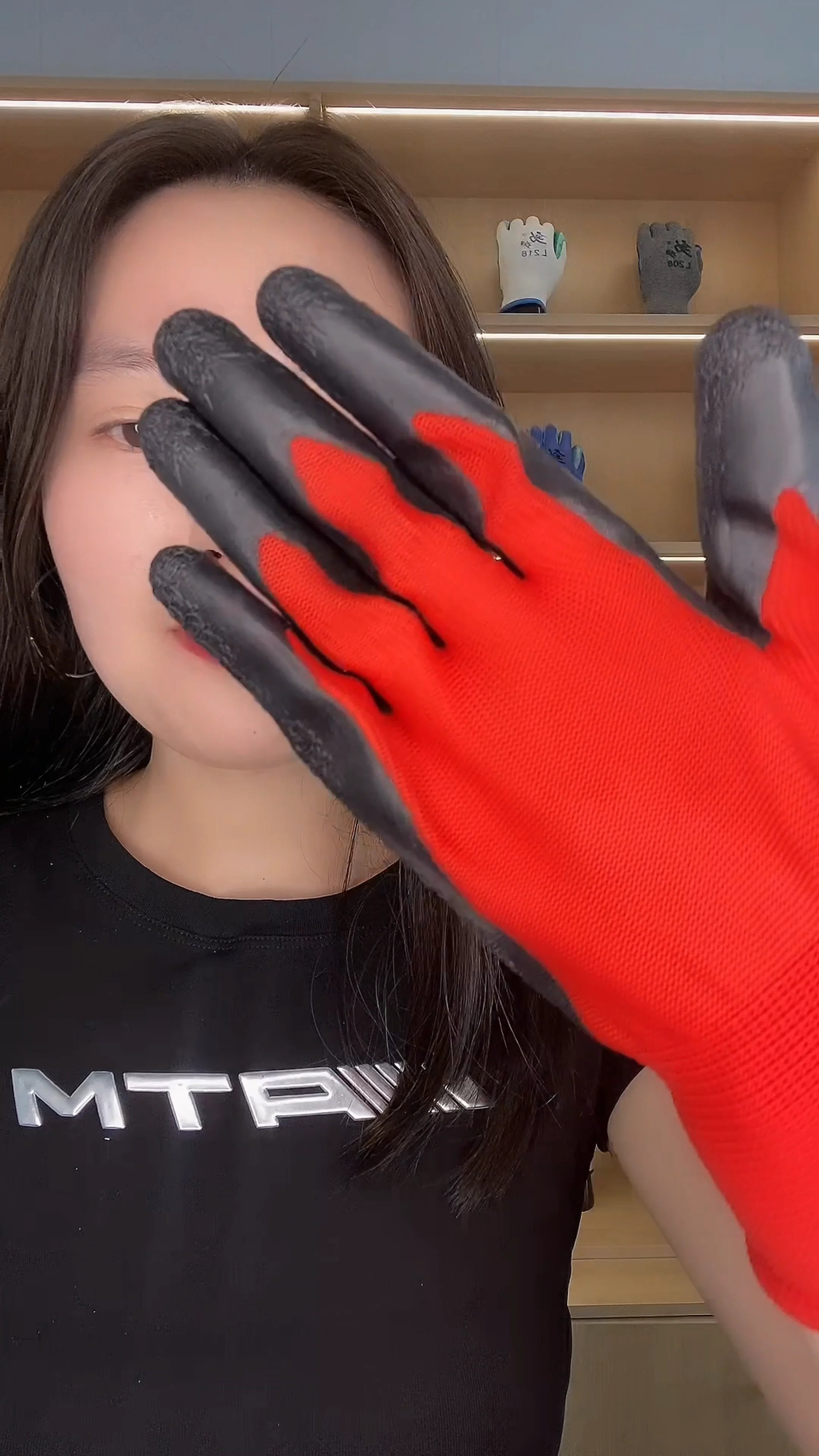 Industrial Heavy Duty Rubber Grip Garden 13 Gauge Liner Dipped Latex ...