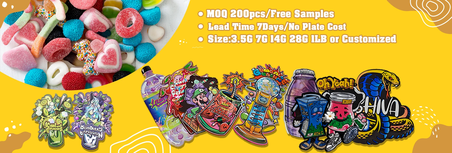 In Stock Special Shape Alien Bags Smell Proof Heat Sealed Child ...