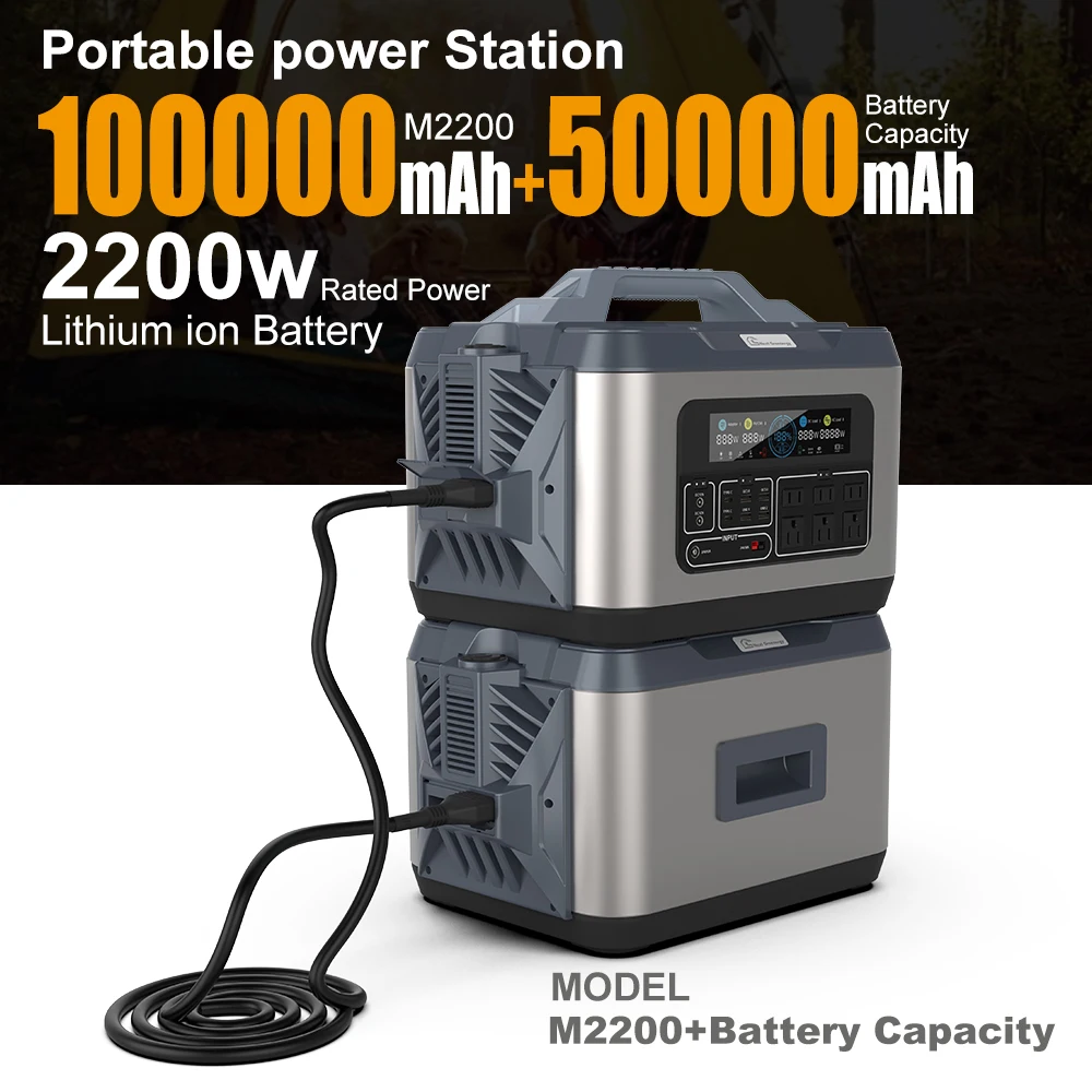 2200w Power Station And 2200w Lithium-ion Battery Pack Outdoor Power ...