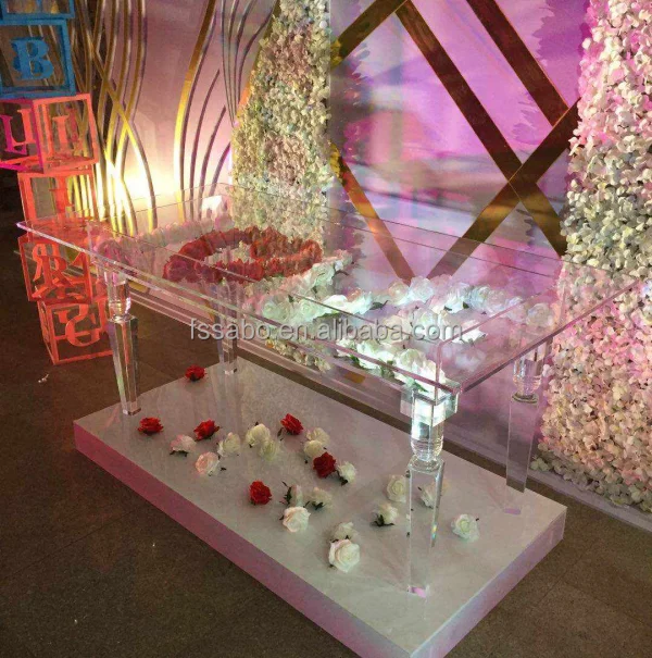 Acrylic Transparent Round Table - Perfect for Dining & Weddings