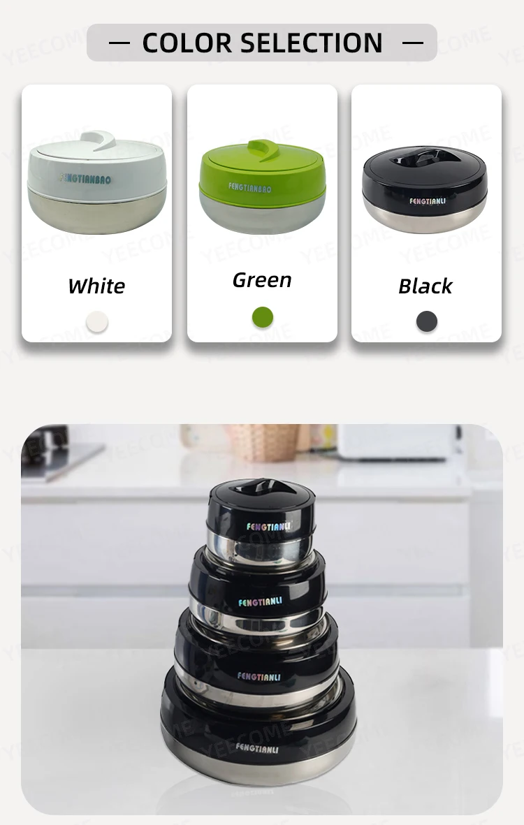 Custom Logo 4 Pcs Pot Set 2l 4l 6l 10l Luxurious Food Warmers With ...