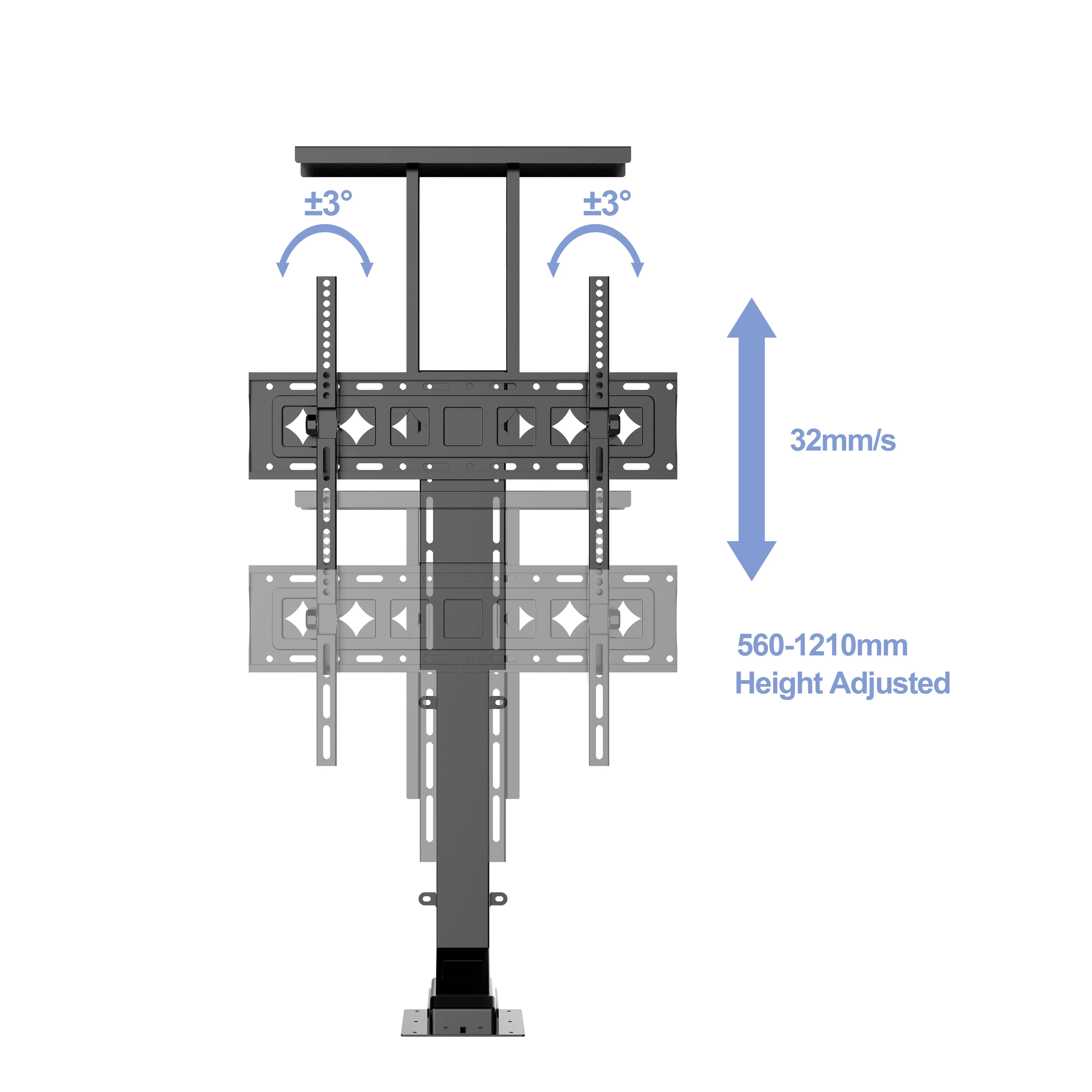 NBJOHSON Electric Hidden TV Cabinet Lift - Adjustable & Remote Control