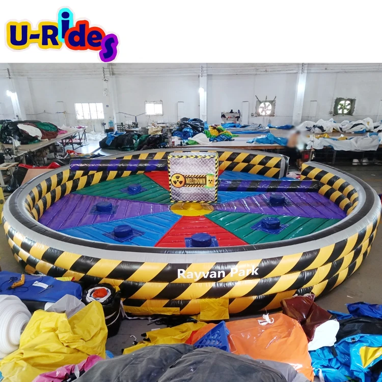 Commercial Inflatable Sports Game Mechanical Melt Down Wipeout Sweeper ...