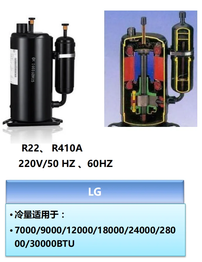 Compressor For Air Condition R134a R290 R410 R32 R22 Air Cooling Rotary ...