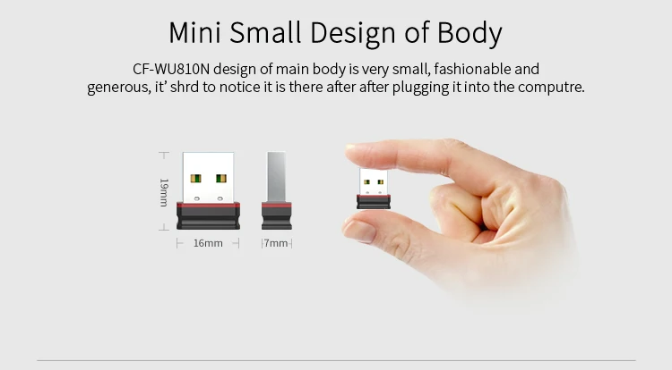 COMFAST CF-WU810N - 150mbps USB Wifi Adapter for Desktops