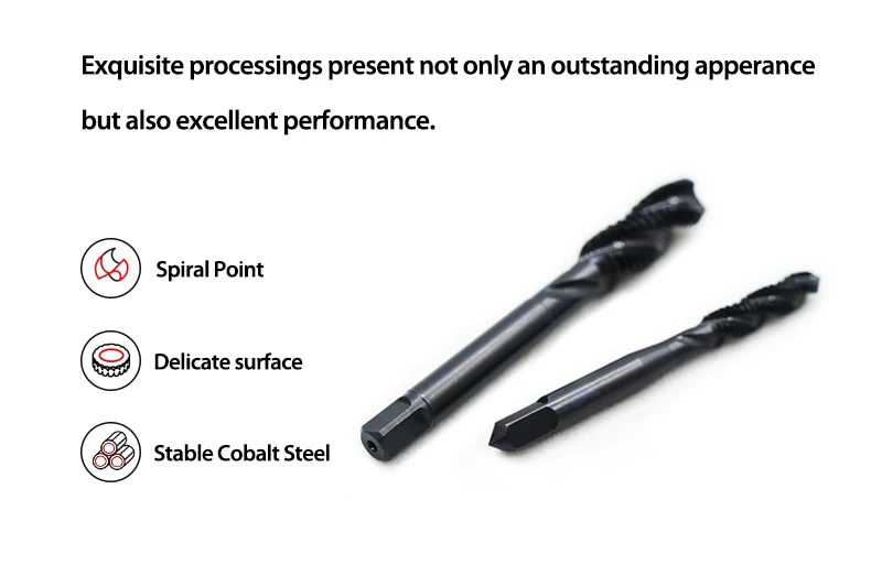 Jis Machine Tap Sp Hsse M35 Form C Spiral Flute Nitrided Coated Black ...