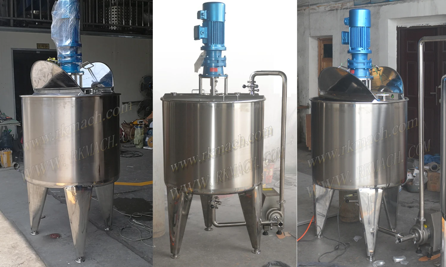 300L Stainless Steel Mixing Tank with Adjustable Speed