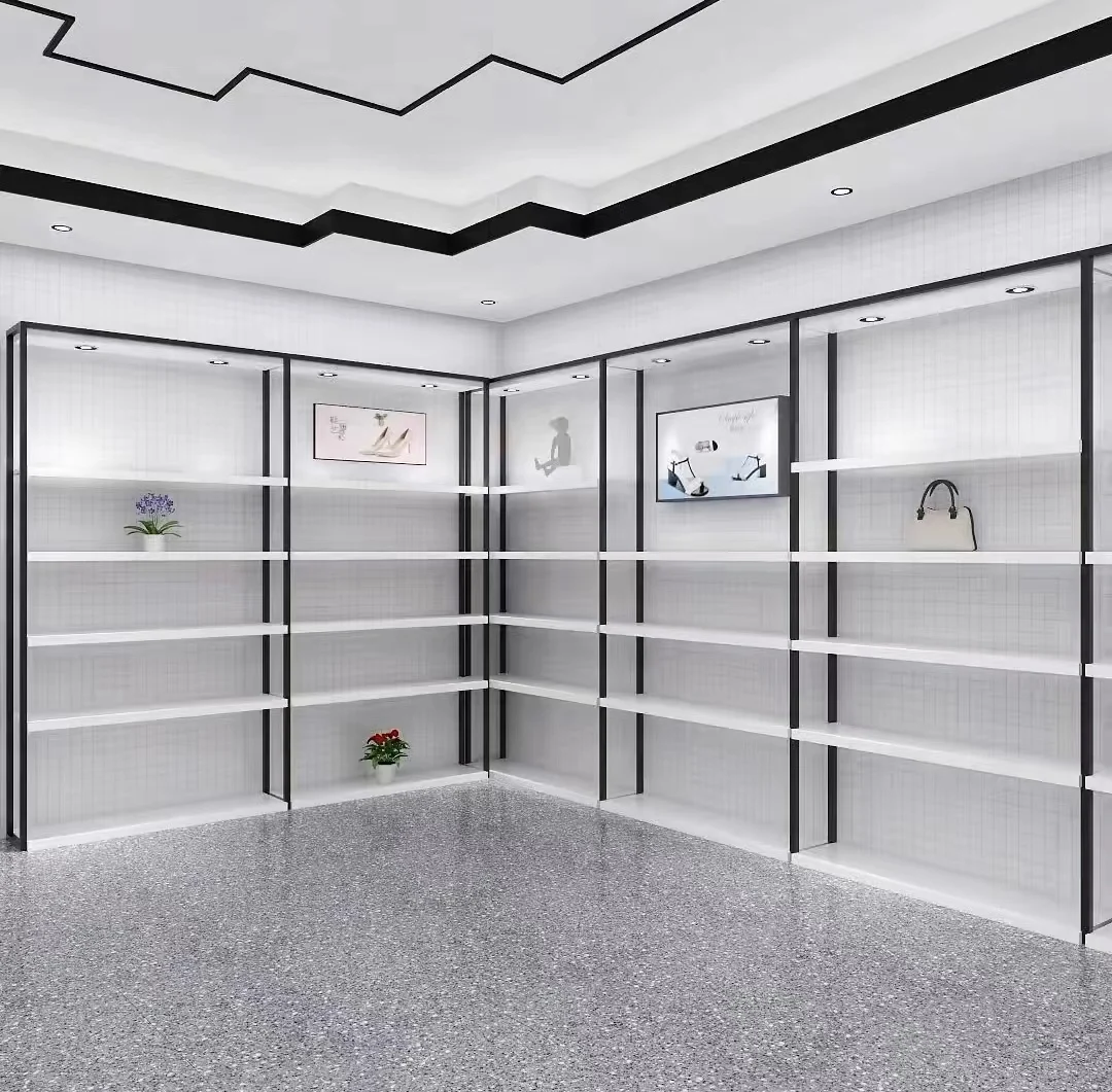 Handbag Shop Interior Decor Design Bag Store Custom Black White Gold ...