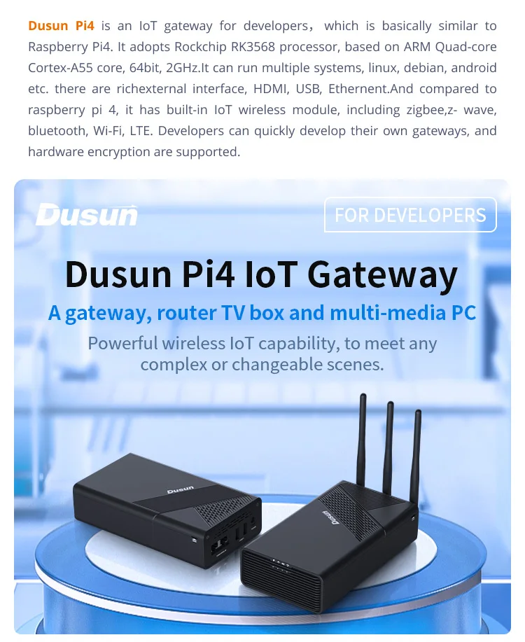 Dusun Pi 4 Lorawan Gateway Raspberry Pi Intel Iot Gateway Ble Bluetooth To Wifi Gateway - Buy ...