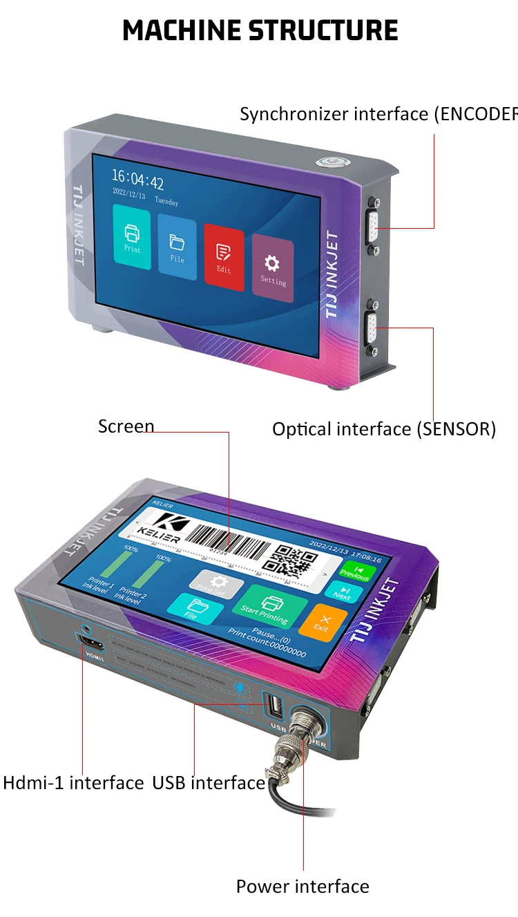 KELIER KX180 Inkjet Printer - Fast, Easy QR Code Printing