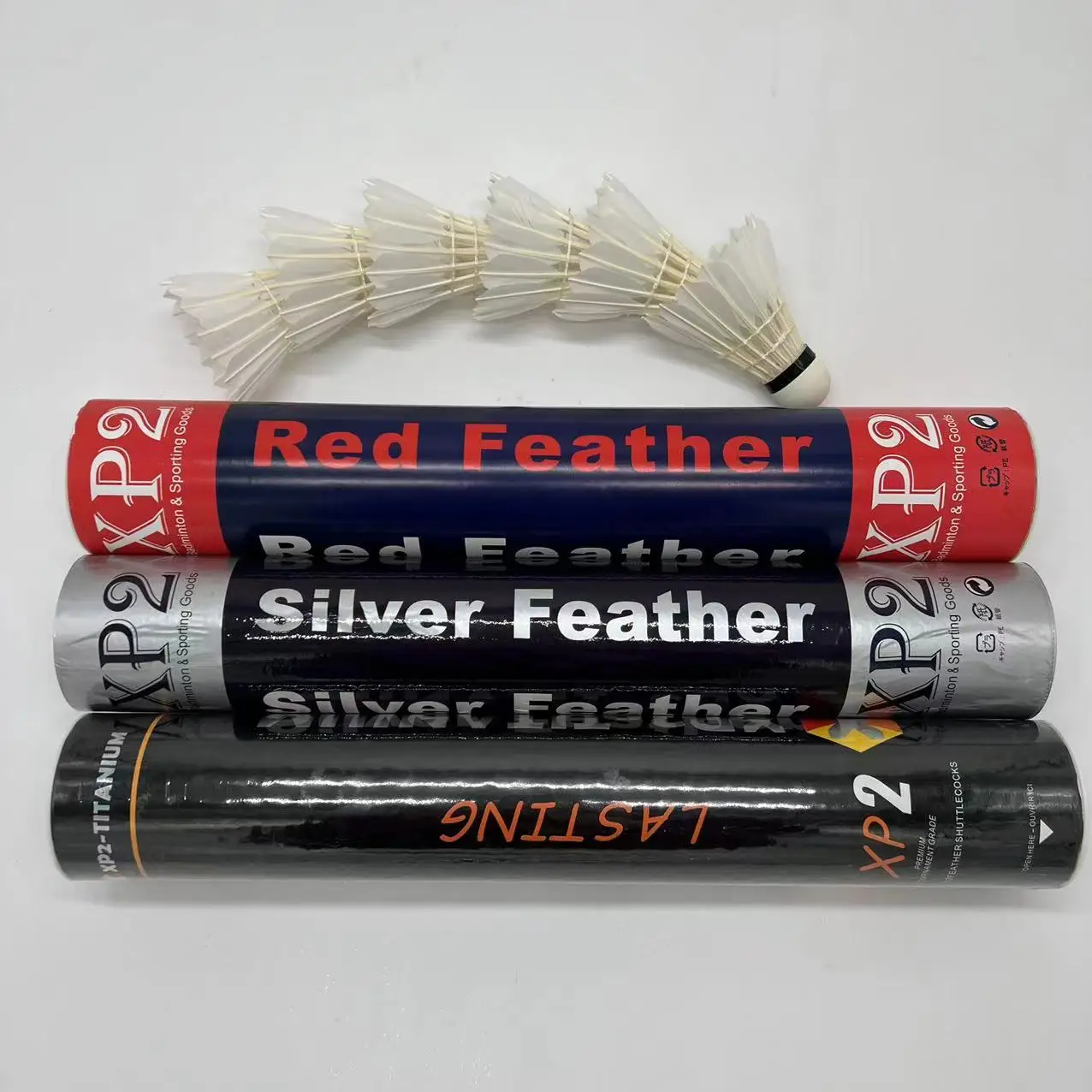 XP2 Silver Badminton Shuttlecock - Durable Goose Feather