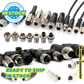Industrial Ip68 M5 M8 M9 M12 M16 M23 Waterproof Male Female Plug 3 4 5 ...