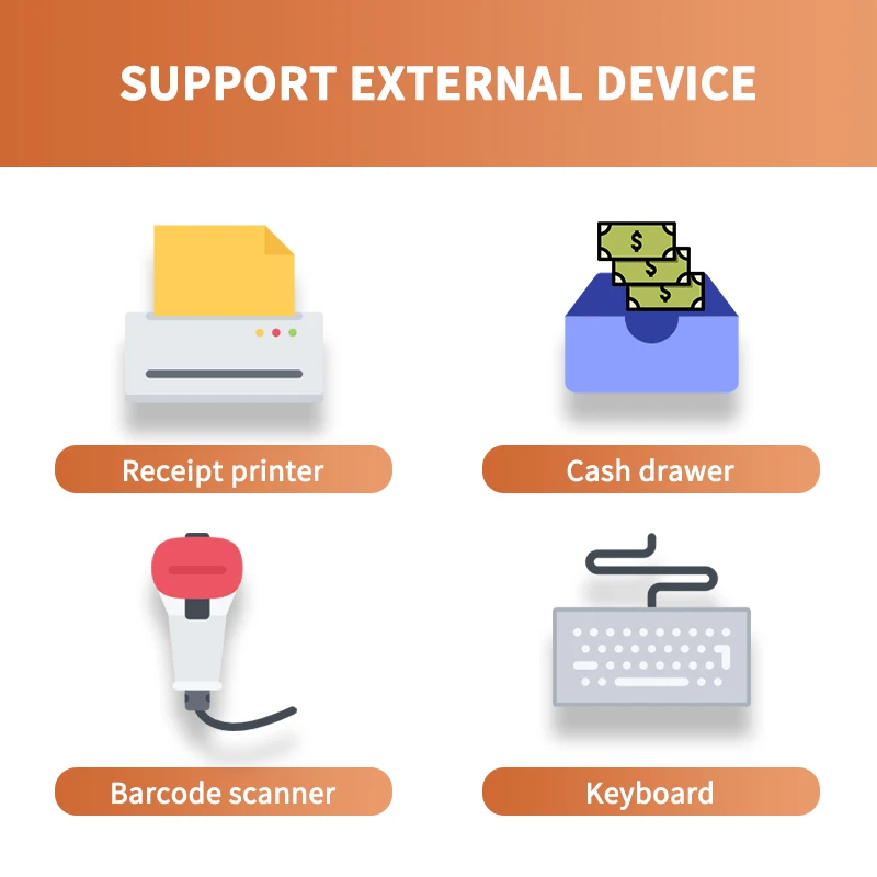 2024 15.6 Inch Dual Screen Whole Set Of Pos System Cash Register For ...