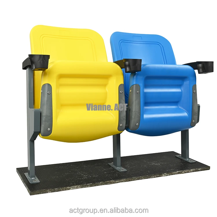 VIP Folding Stadium Chair with Cup Holder Armrest CS-V1-GLS