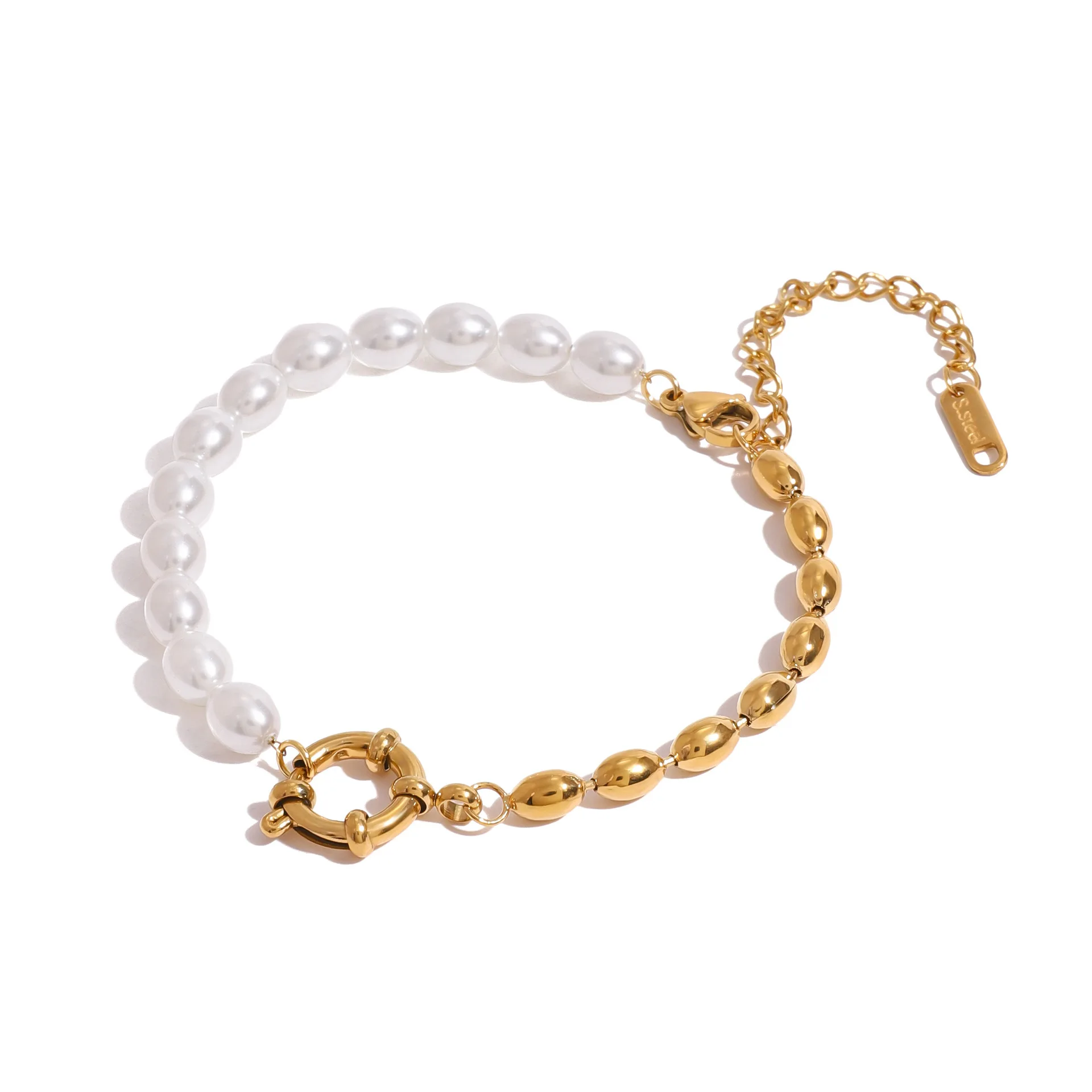 ERESI Wholesale Jewelry 18K Gold Plated Stainless Steel Dainty Bead ...