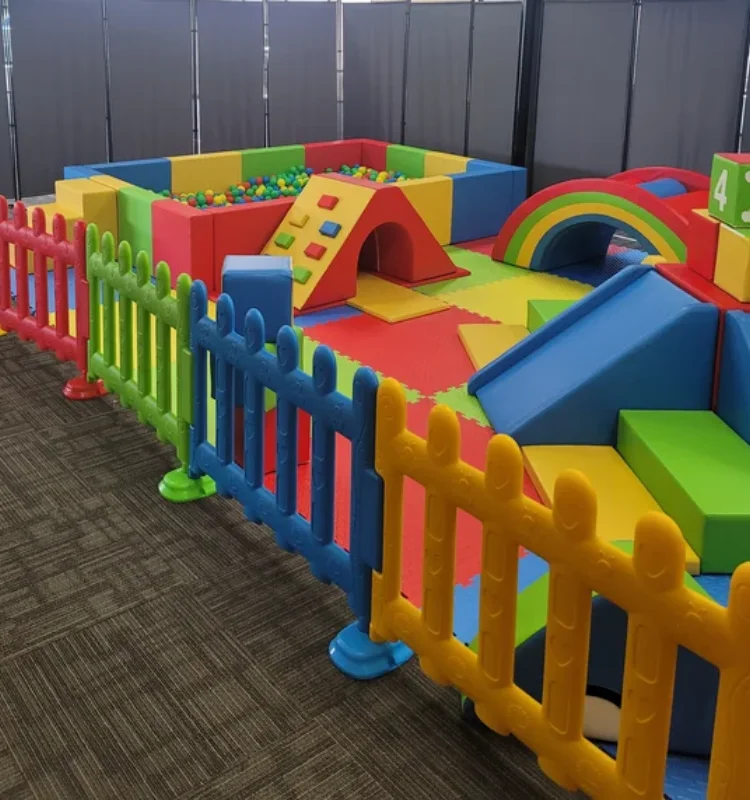 Classic White Pink Grey Colored Soft Play Rental Party Event White Soft ...