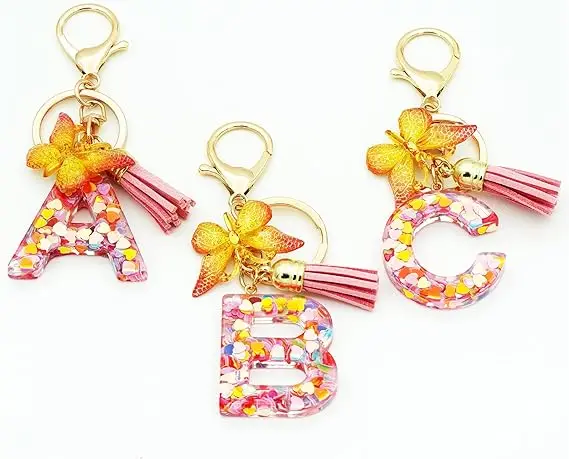 Cute Initial Letter Keychains For Backpacks & Handbags - Custom Oem