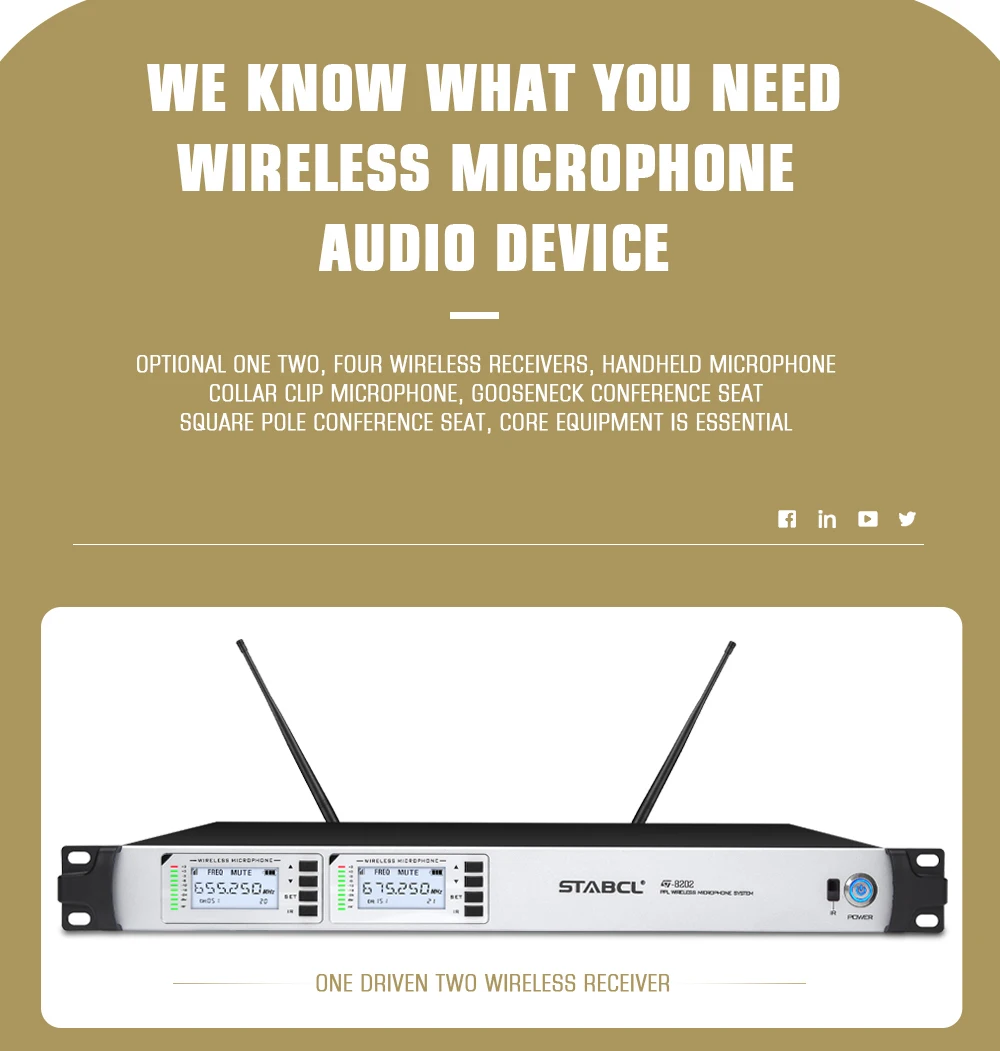 Professional 2-channel Fm Modulation Wireless Gooseneck Condenser ...