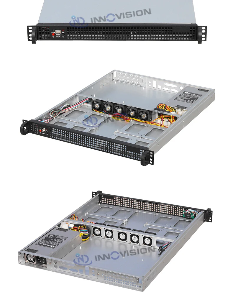 Standard 1U 19 Inch Rackmount ATX Server Case with Cooling Fans ...