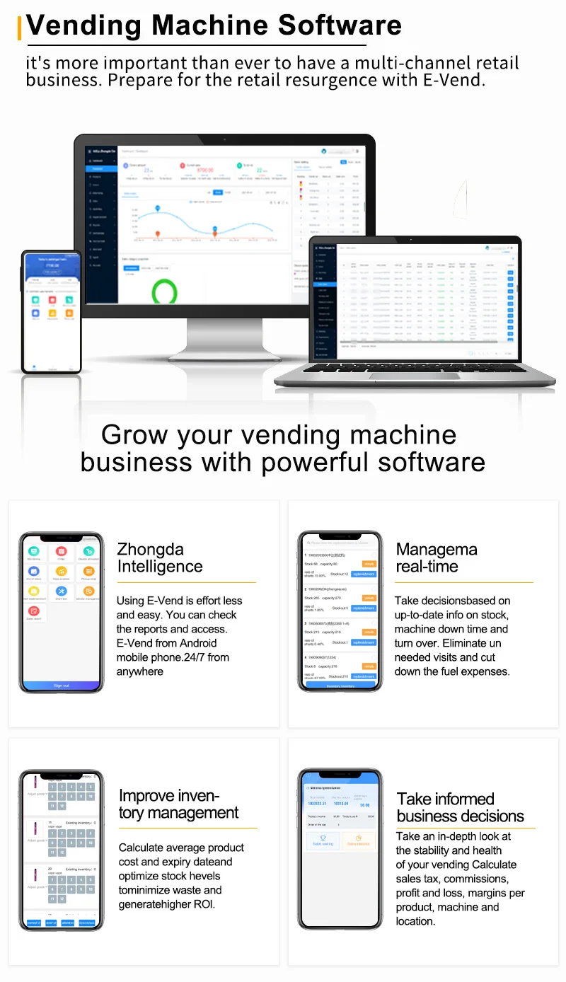 32" Digital Touch Screen Vending Machines with Remote Control