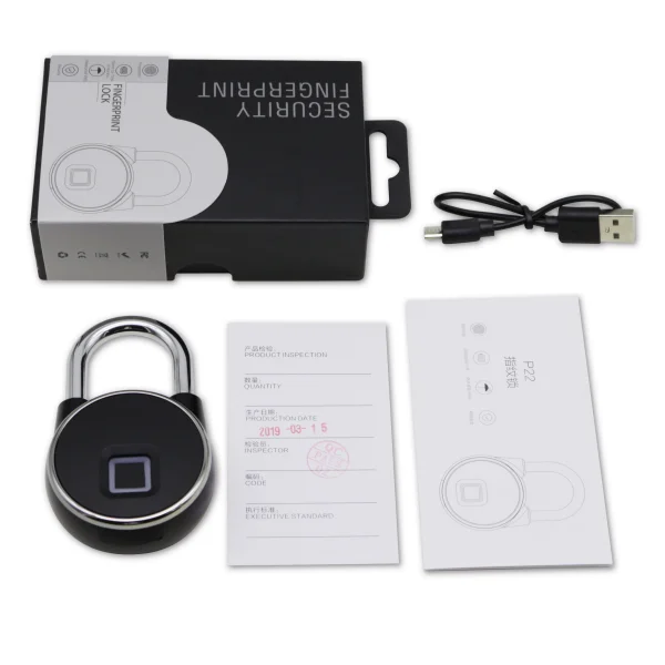 Electric Smart Padlock Fingerprint Smart Lock Small Luggage Mini ...