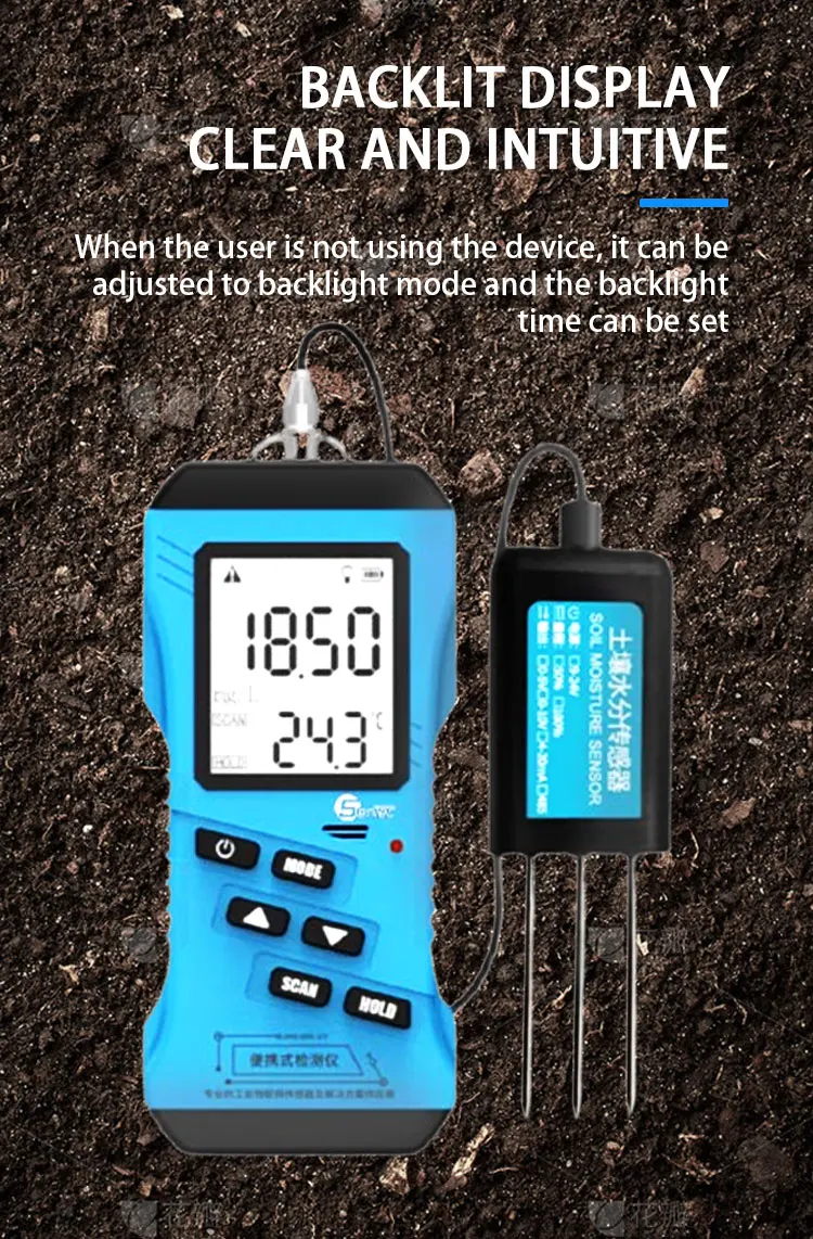 Soil NPK Sensor - Measure Soil Temperature, Moisture, PH
