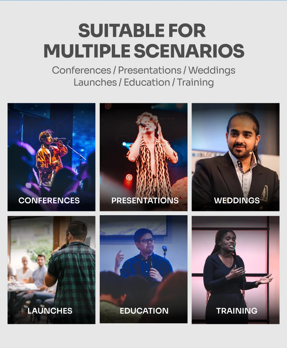 Wireless Handheld/Conference/Lavalier Microphone Professional 2/4 ...