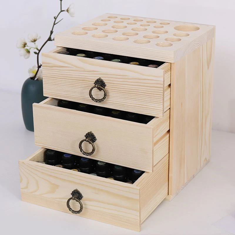 25 Grids Wooden Essential Oil Box - Recyclable & Customizable