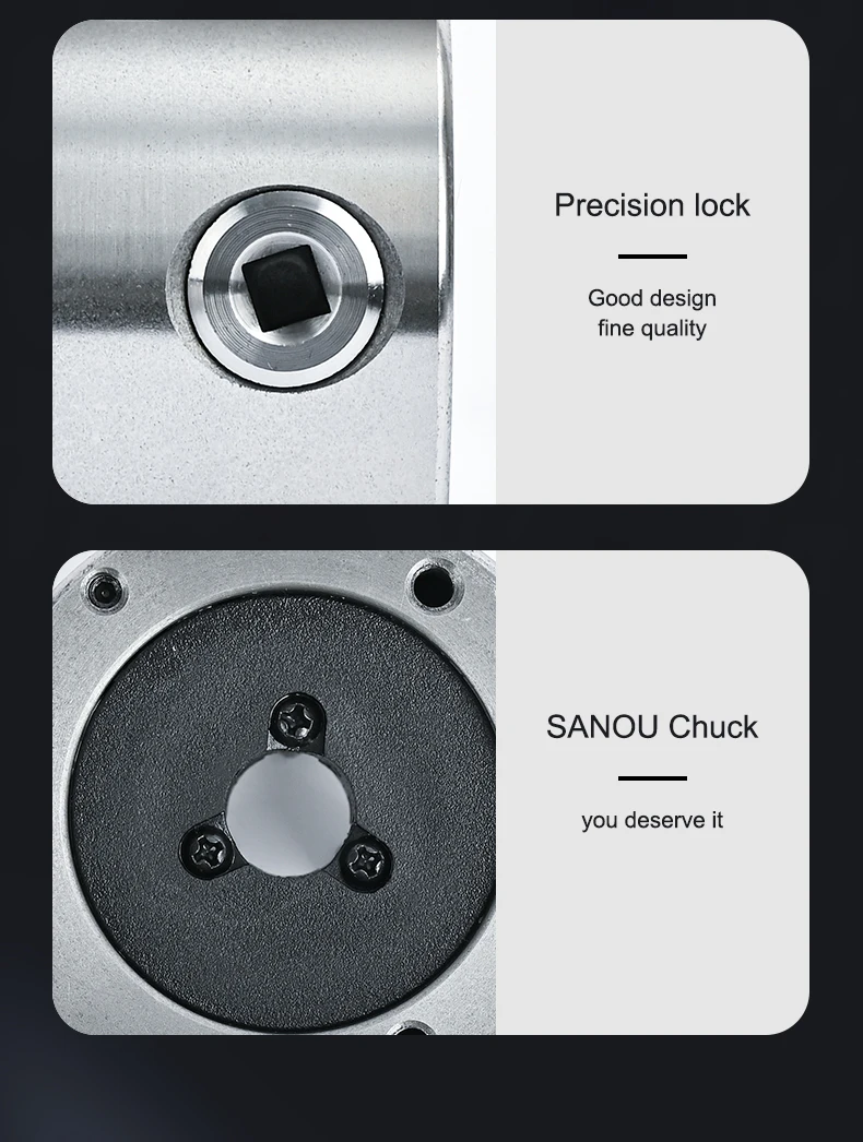 SANOU Pro Mini Lathe Chuck 80mm - High Precision 3 Jaw Self-Centering ...