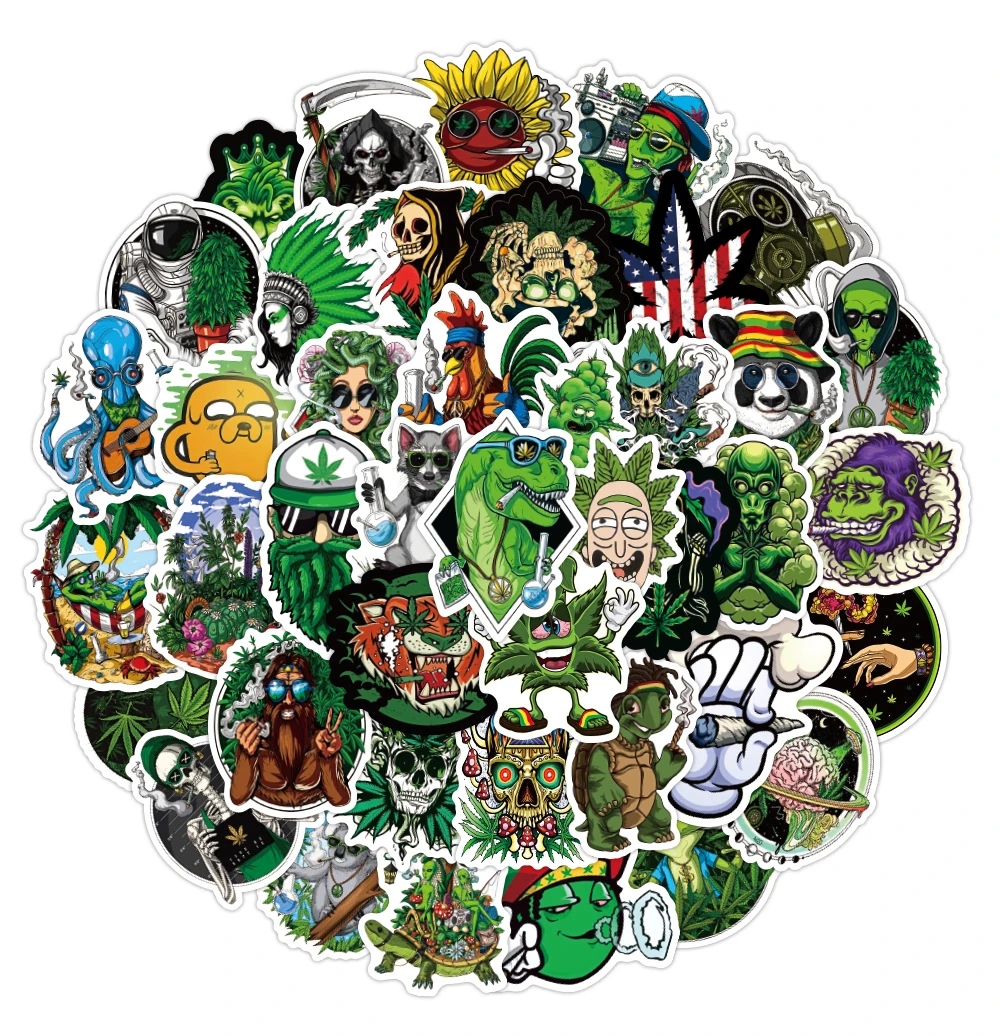 50pcs Cartoon Graffiti Stickers For Notebook Water Cup Decal Laptop ...