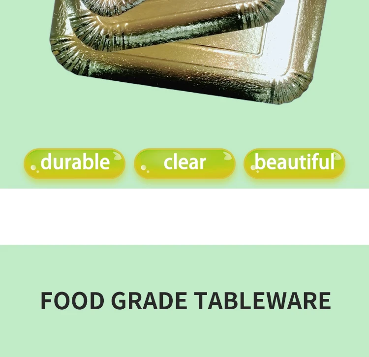 370x190mm 23cm 25cm 28cm 30cm Gold Round Paper Plates Wholesale Eco ...