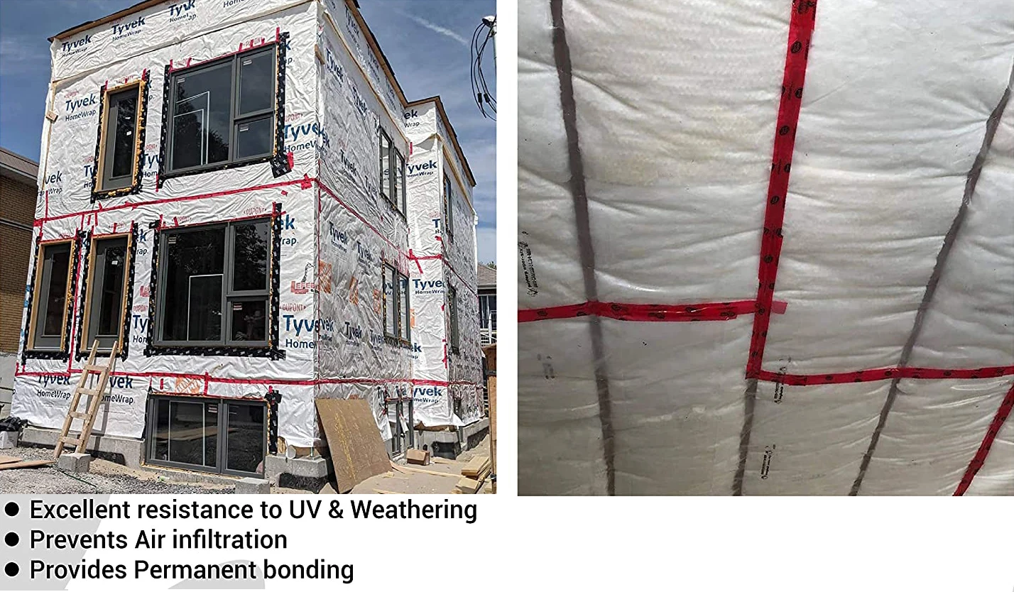 6inch 3 Inch Red Blue Yellow Environmental Poly Construction Sheathing ...