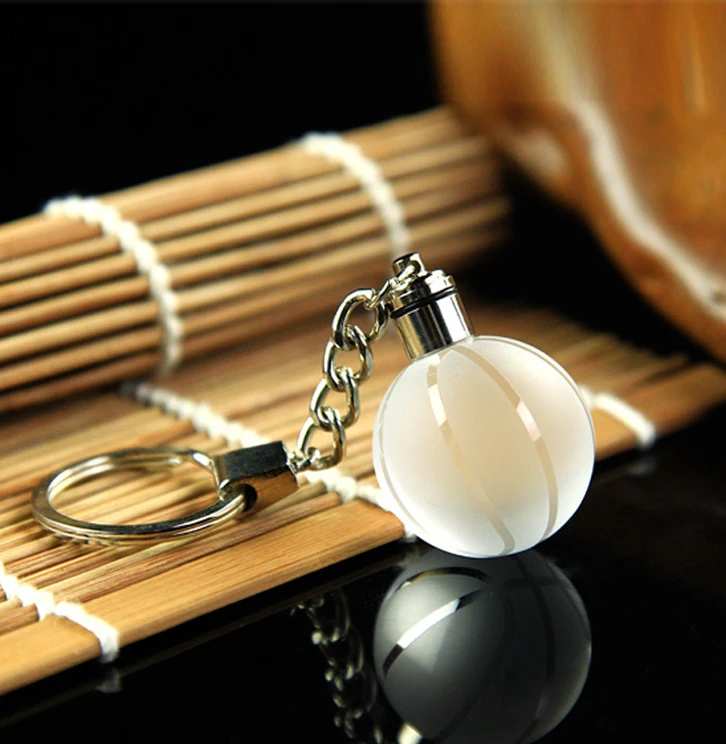 MH-YS068 Colored LED Custom Basketball Crystal Keyholder
