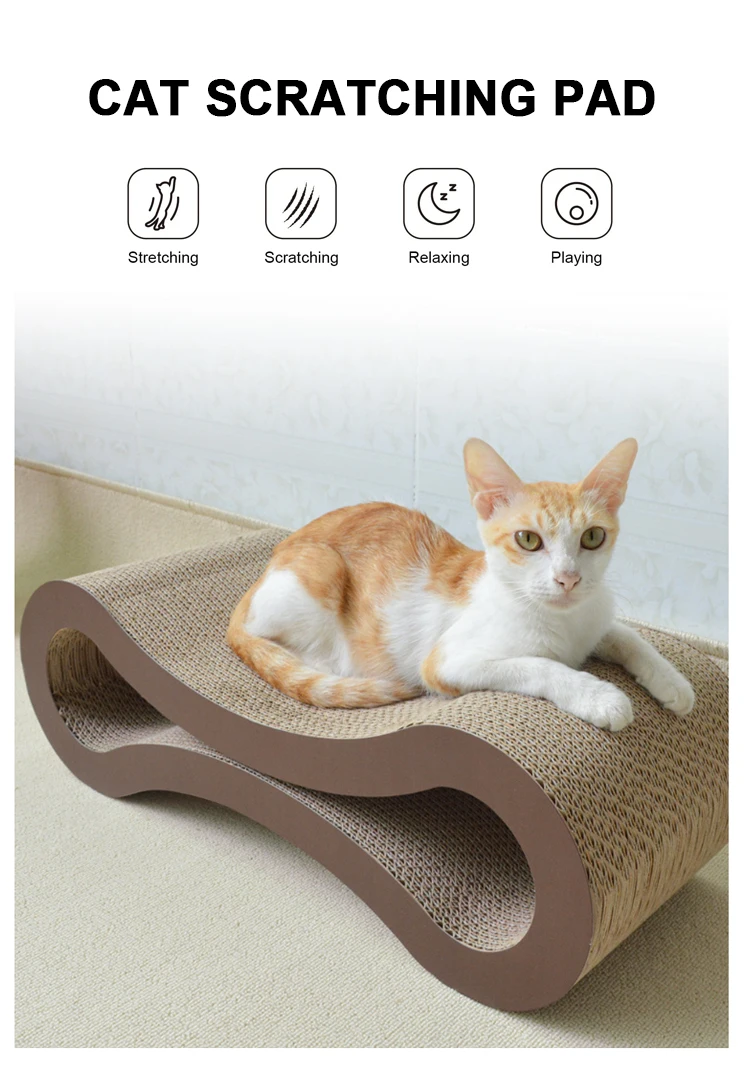 Geerduo Pet Durable Long Lasting Infinity Shape Reversible Scrartching ...