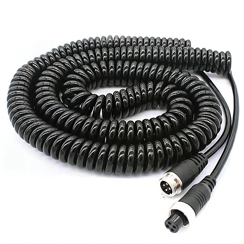 TPU PUR Coil Waterproof Connector Retractable Extension M12 Spring ...