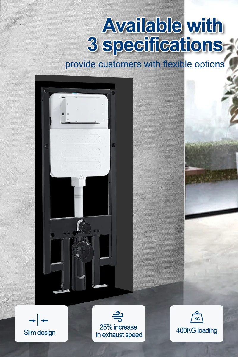 Bathroom Dual Flush Wall Hung Toilet Flushing Wc Concealed Cistern ...