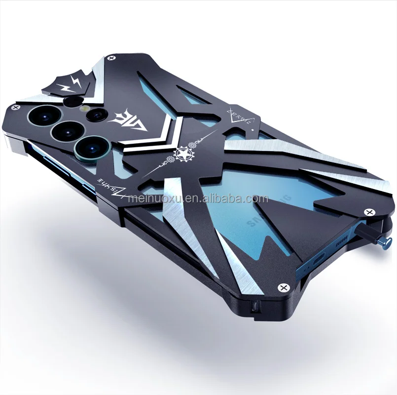 Luxury Armor Metal Aluminum Back Cover For Samsung Galaxy S23 S22 S21 ...