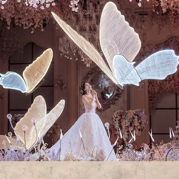 New Design Wedding Electric Light Up Stage Butterfly Led Light Walkway ...