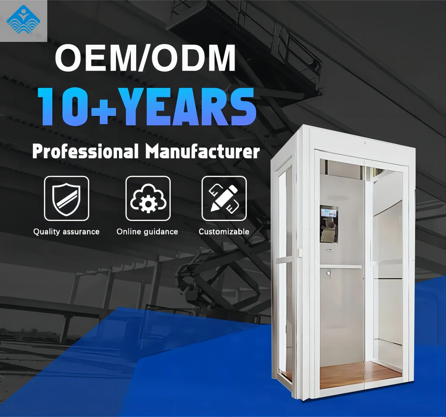 Small Home Residential Elevators Enclosed Shaft Hydraulic Passenger ...