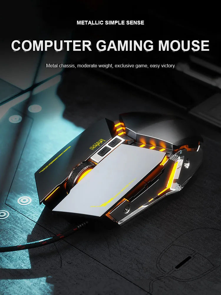 New G7 Braided Wire Usb Mouse Adjustable Dpi Mechanical Laser 7 Color ...