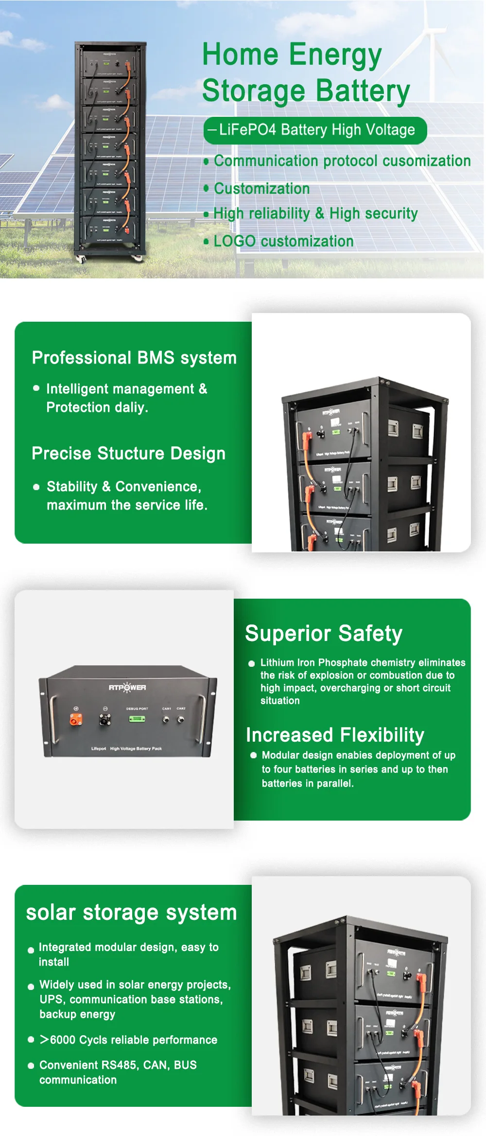 High Voltage Solar Stacked Oem Approved 563.2v Lipo 230ah 129.53kwh ...