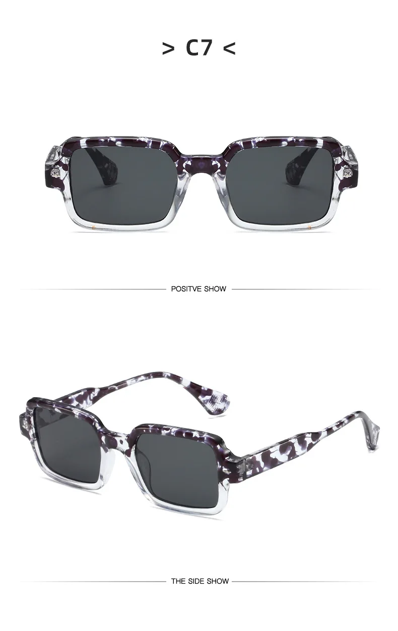 Ins 2024 Trend Luxury Square Shades Sunglasses for Men & Ladies