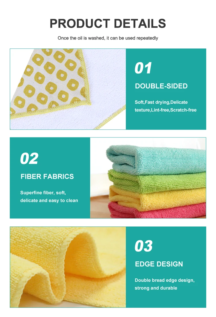 Heavy Duty Kitchen Cloth Colourful Rag for Cleaning Dust Cloth Car Wash ...