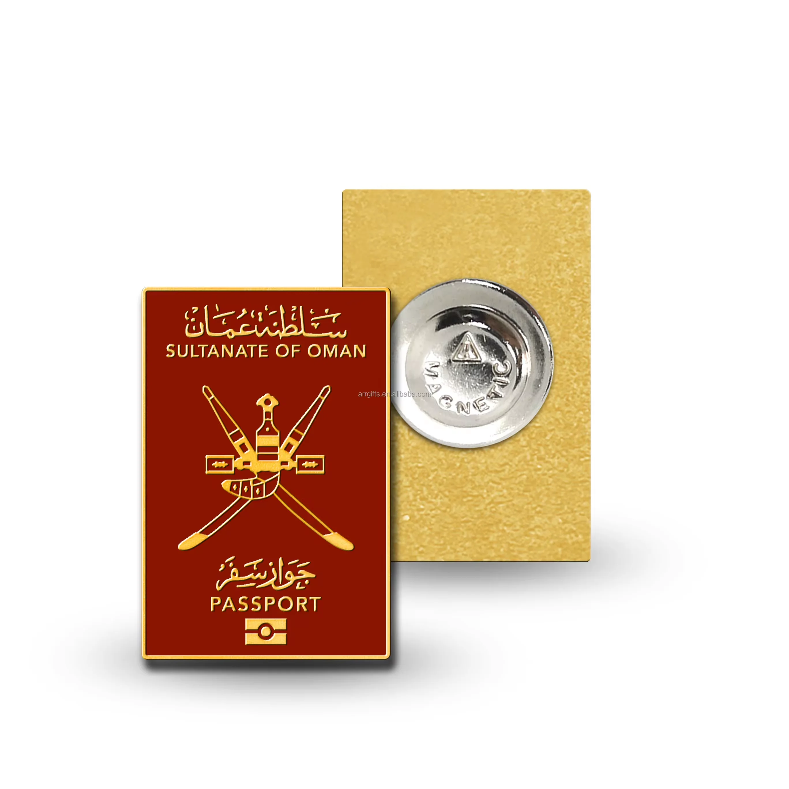 Stock Ready To Ship Oman Passport Magnet Brooch Badge Oman Coat Of Arm ...