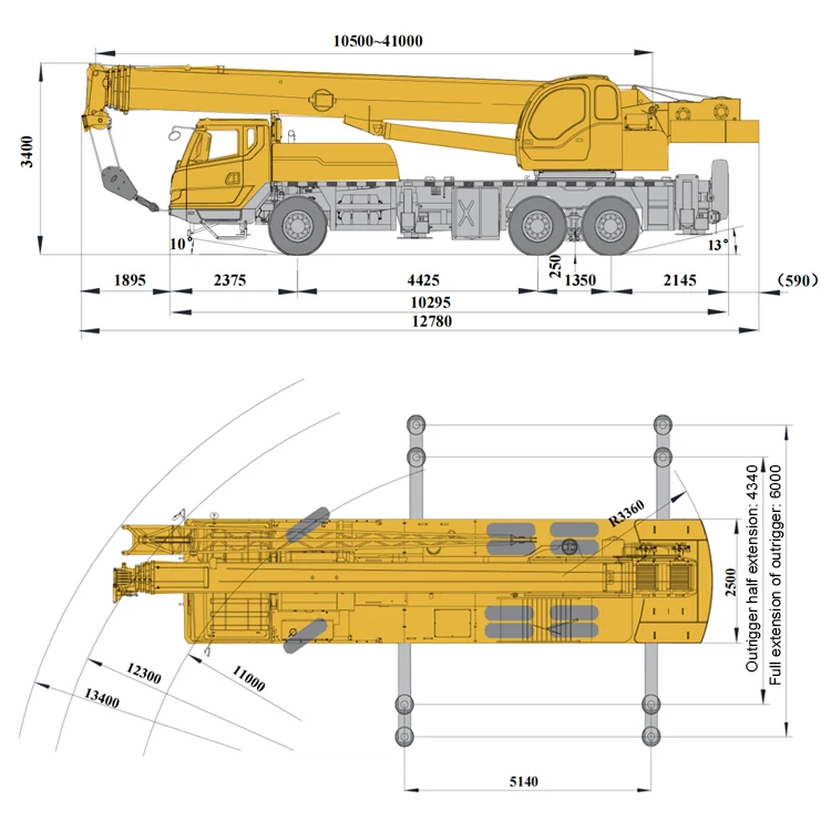 Mobile Cranes Telescoping Boom Qy25k5d Xm 25ton Truck Crane