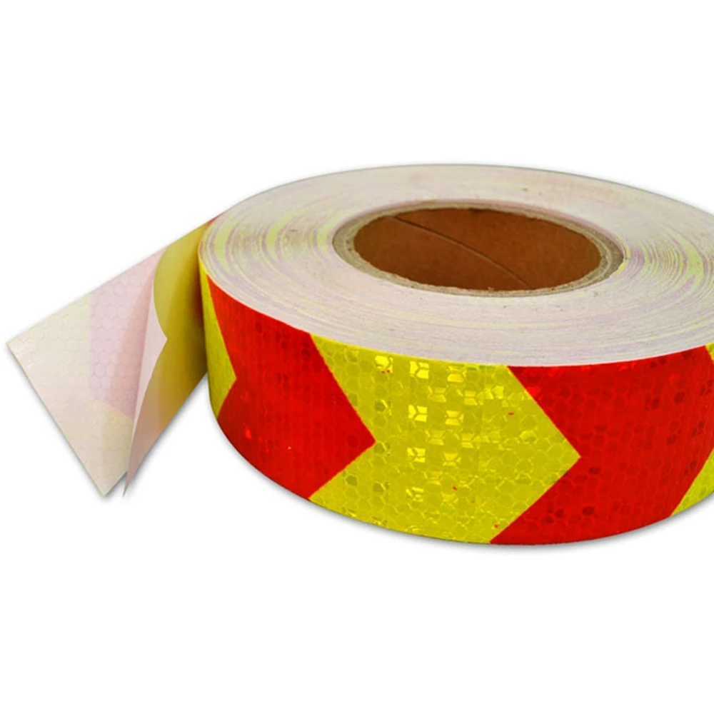 3m PVC Red and White Honeycomb High Visibility Reflective Arrow Warning ...